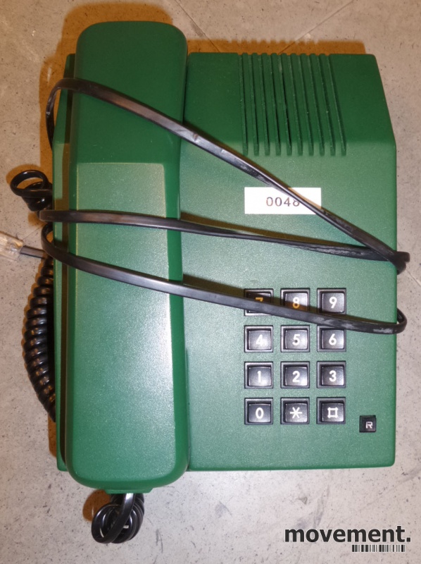 Solgt!TBK / Televerket Tastafon, Retrotelefonapparat i grønn plast ...