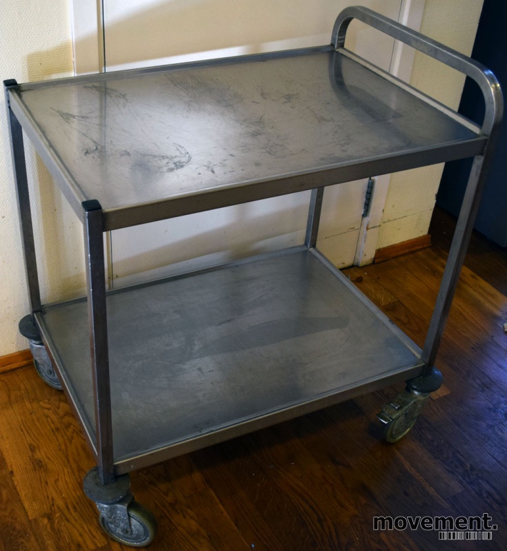 Solgt!Tralle i rustfritt stål /kjøkkentralle / trillebord / trillevogn ...