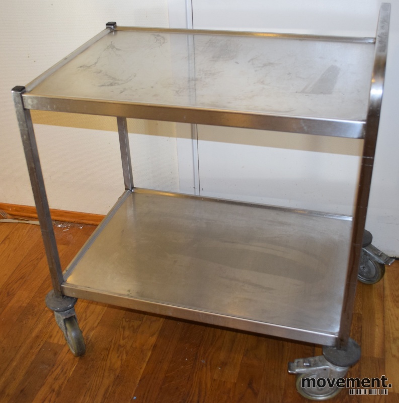 Solgt!Tralle i rustfritt stål /kjøkkentralle / trillebord / trillevogn ...