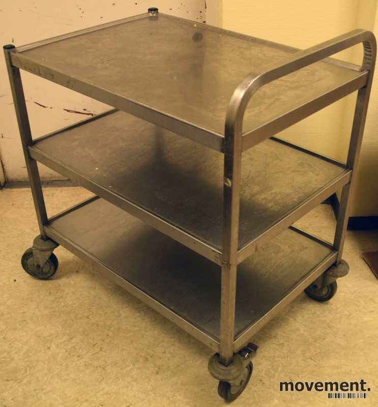 Solgt!Tralle i rustfritt stål /kjøkkentralle / trillebord / trillevogn ...