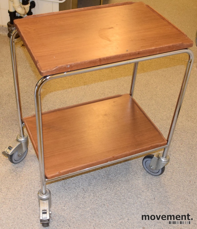 Solgt!Kantinetralle i stål/laminat /kjøkkentralle / trillebord ...
