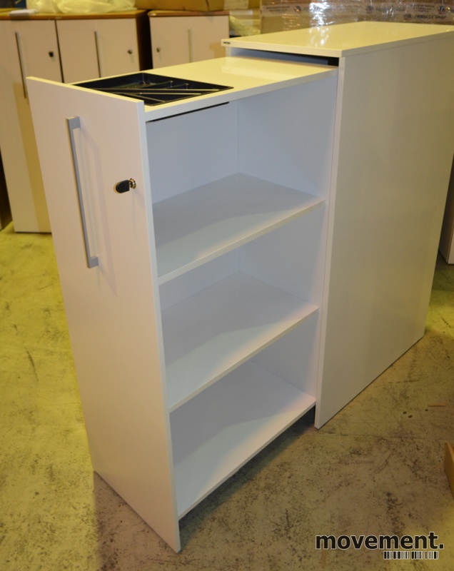 Solgt!Edsbyn tower uttrekksarkiv forringpermer i hvitt, 3permhøyder ...