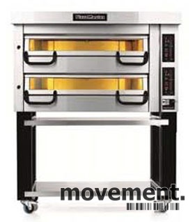 Solgt!Pizzaovn, Pizza Master på stativ,400V, pent brukt
