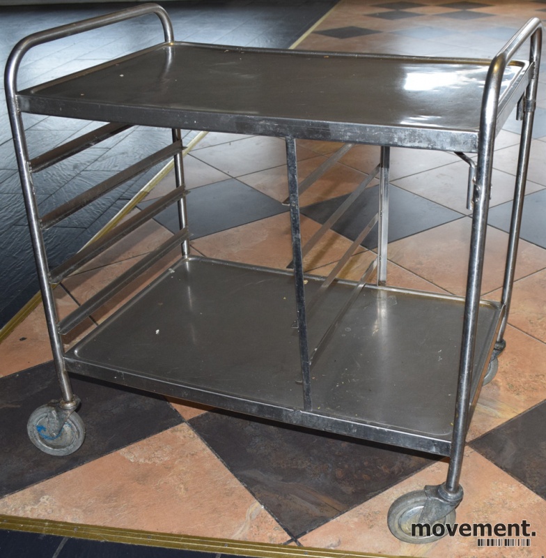Solgt!Kantinetralle i rustfritt /kjøkkentralle / trillebord ...