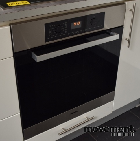 Solgt!Miele innbyggingsovn, H5240B, ibørstet stål, pent brukt