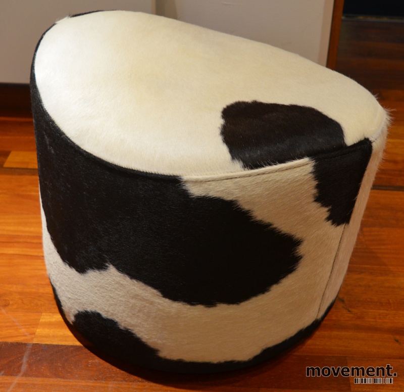 Solgt!IKEA Stockholm puff i kuskinn, pentbrukt