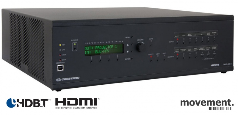 Solgt!Crestron DMPS-300-C ProfessionalMedia System HDMI, HDBT, 8G ...