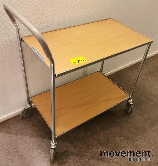 Solgt!Tralle / trillebord istål/bøkelaminat / trillevogn, med 2 ...