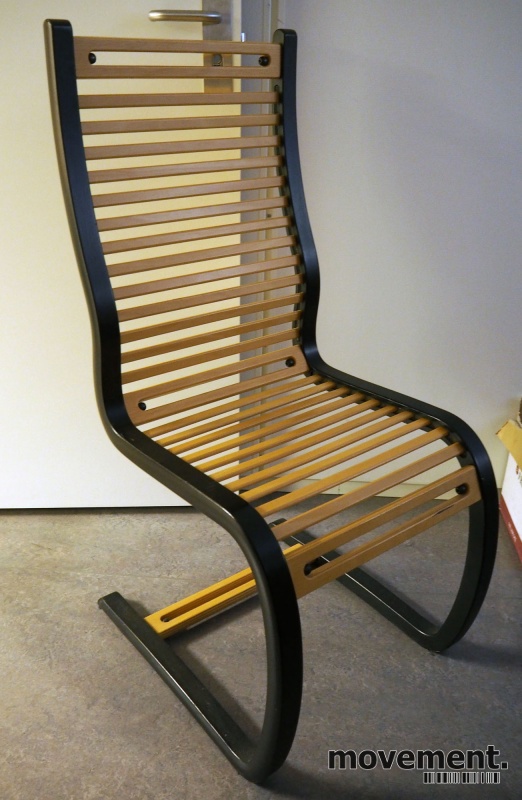 Solgt!Fora Form Spring stol, sort ramme,bøk spiler, design: Terje Hope ...