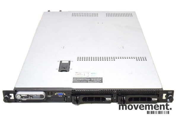 Solgt!Rackserver: Dell PowerEdge R300,1U,1x Xeon X3323 - 2,5GHz, 4GB ...