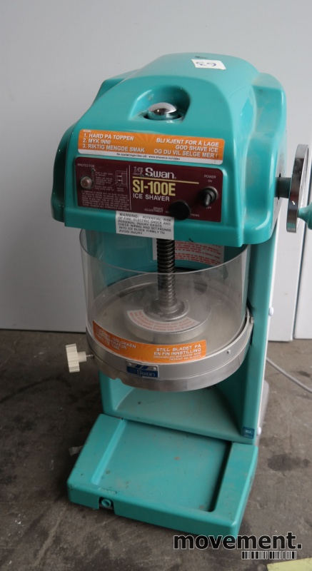 Solgt!Swan SI-100E Ice Shaver, Shave Icemaskin, pent brukt