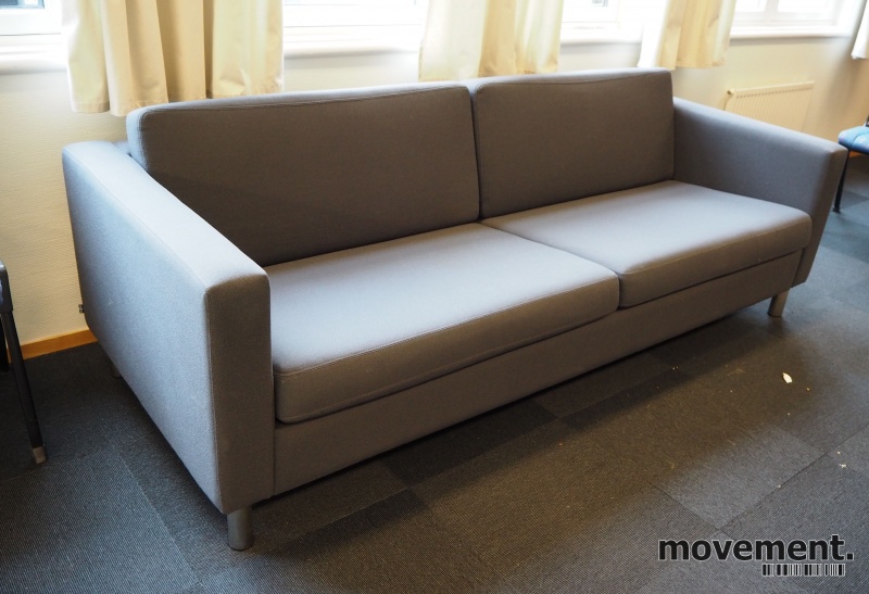 Solgt!EFG Pure 3-seter sofa i mørktgrått, bredde 215cm, pent brukt