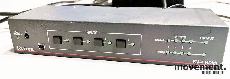 Solgt!Extron SW4 HDMI Switcher med EDID,KCC-REM-ETN-SW2HDMI, pent brukt