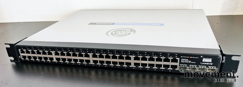 Solgt!Switch: Cisco Linksys SRW2048Gigabit 48ports rackswitch, L3 ...