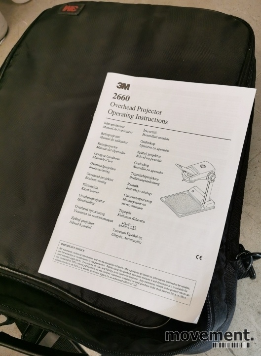 Solgt!Overhead-prosjektor, ultraportabel,3M 2660, med transportbag ...