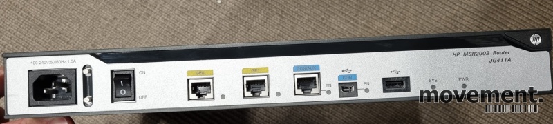 Solgt!Hewlett-Packard MSR2003 AC Router,JG411A med 1 stk SK 4GSW port ...