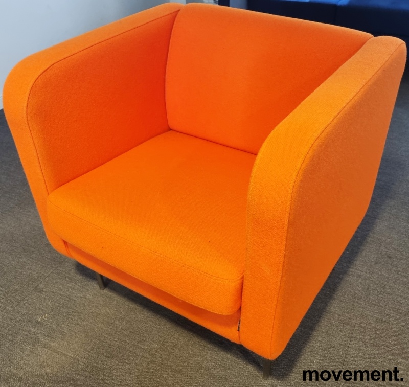 Solgt!Lenestol / 1seter i orange stofffra Offecct, modell Smalltown ...