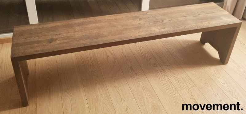 Solgt!Sittebenk i grålasert, massivtre /heltre eik, 180cm brredde, Nord ...
