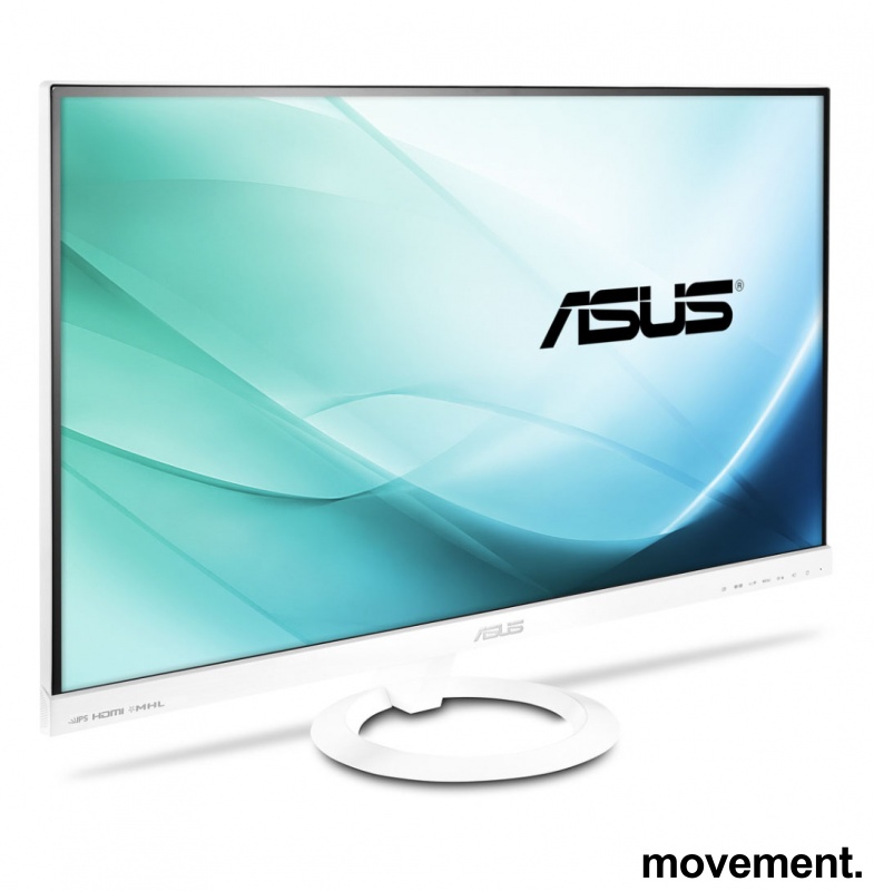 Solgt!Flatskjerm til PC: Asus 27toms,VX279H-W, 1920x1080, VGA/HDMI ...