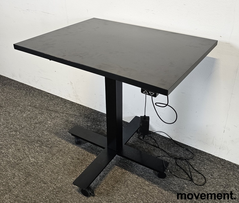 Solgt!Rol Ergo talerstol på hjul i sort /arbeidsbord med elektrisk ...