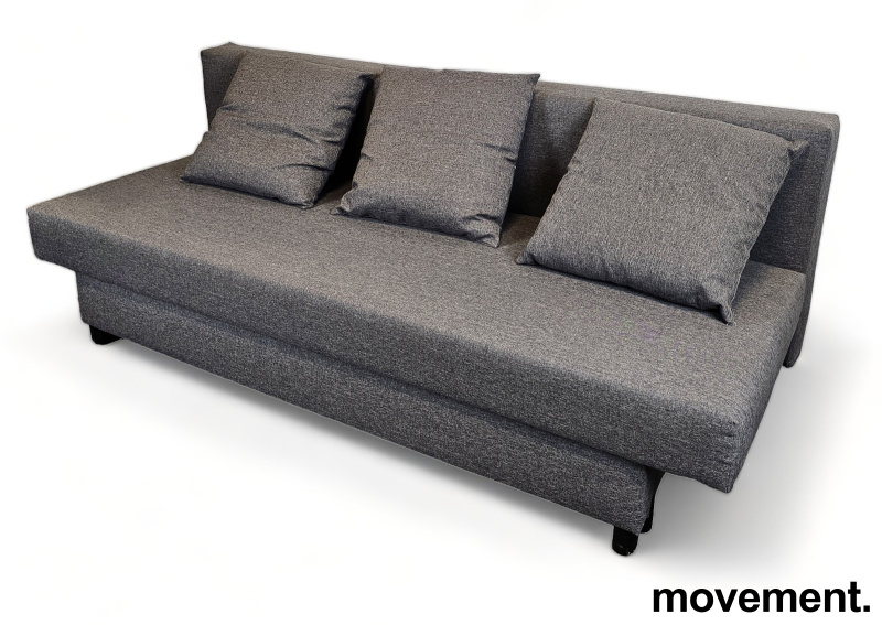 Solgt!Sofa / Sovesofa, Asarum i grått fraIkea, 192cm bredde, pent brukt
