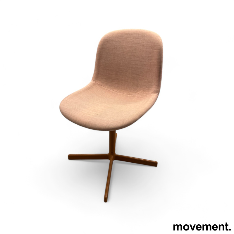 Konferansestol fra Hay, Neu 10,fullpolstret i rosa stoff, ben i ...