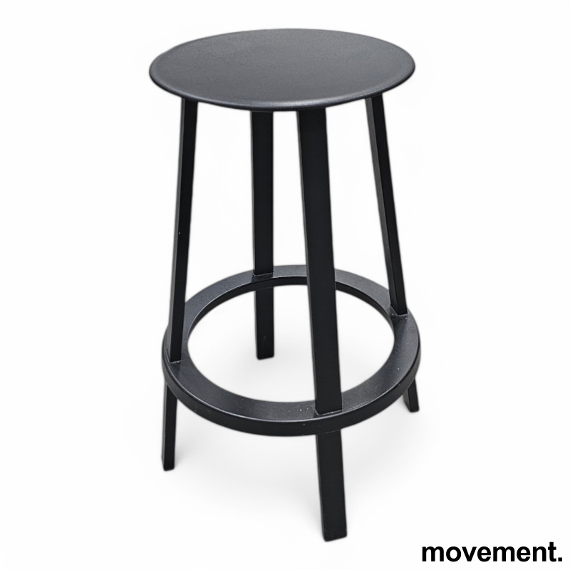 Revolver bar chair low 65cm Sort