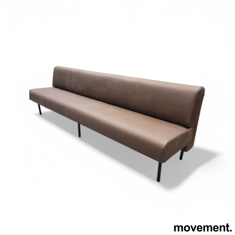 Solgt!Sofagruppe / sofa fra NormannCopenhagen i brunt skinn, 280 cm ...