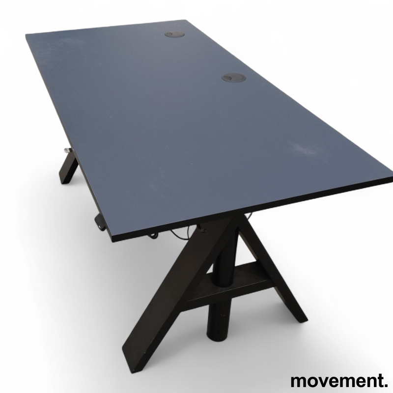 Solgt!A-Frame 160x80cm Blå linoleum, sortunderstell, Brukt